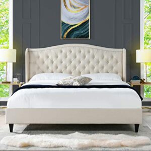 jennifer taylor home waverley tufted wingback platform bed