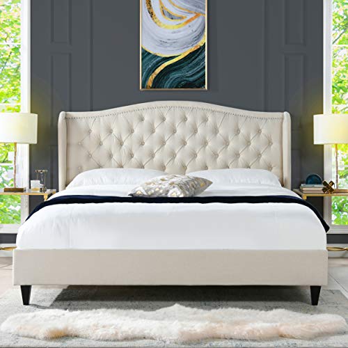 Jennifer Taylor Home Waverley Tufted Wingback Platform Bed