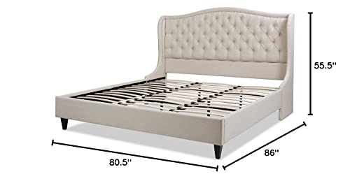 Jennifer Taylor Home Waverley Tufted Wingback Platform Bed