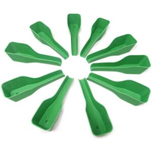 4pcs green bird feeder spoon plastic parrot feeding scoops hand food feeding tableware birds feeding and watering supplies