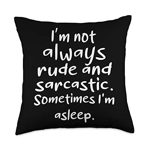 Funny Pillows for Teens Adults with Quotes Sarcastic Funny Quotes for Teens Couch Throw Pillow, 18x18, Multicolor