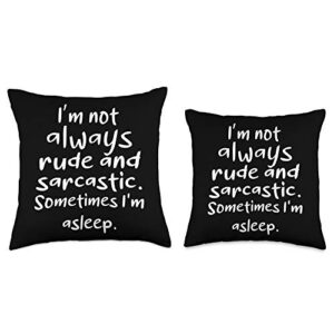 Funny Pillows for Teens Adults with Quotes Sarcastic Funny Quotes for Teens Couch Throw Pillow, 18x18, Multicolor