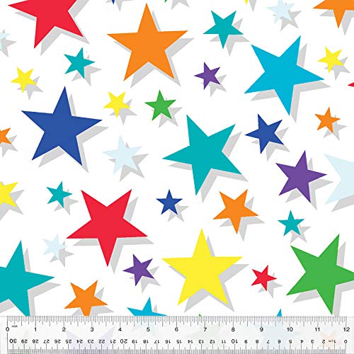 Bright Stars Anti-Pill No-Sew Throw Fleece Fabric Kit (50x60)