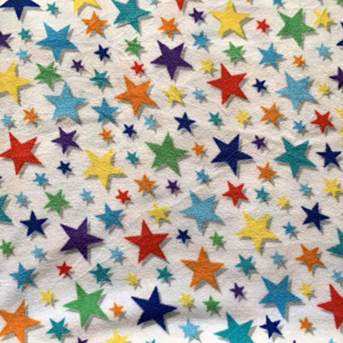 Bright Stars Anti-Pill No-Sew Throw Fleece Fabric Kit (50x60)