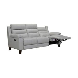 Armen Living Hayward 82" Dove Gray Leather Power Reclining Sofa