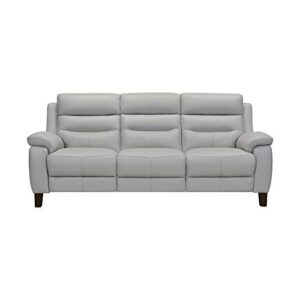 Armen Living Hayward 82" Dove Gray Leather Power Reclining Sofa