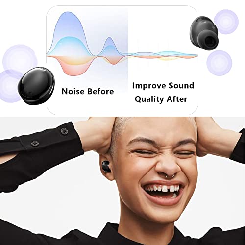 3 Pairs Memory Foam Ear Tips for Samsung Galaxy Buds Pro,Ear Tips Replacement with Three Sizes S/M/L,No Silicone Eartips Pain Reducing Noise Earbuds Anti-Slip Replacement Ear,Fit in The Case(Black)