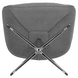 Flash Furniture Rally Gray Fabric Swivel Wing Chair