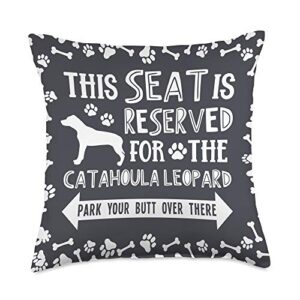 catahoula leopard funny gifts reserved catahoula leopard seat park there mom funny gift throw pillow, 18x18, multicolor