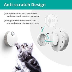 uahpet Cat Litter Deodorizer Litter Box Odor Eliminator 99.9% Dust-Free for All Kinds of Cat Litter Box Bathroom Wardrobe Kitchen and Small Area（ 80% Deodorization /99% Deodorization)