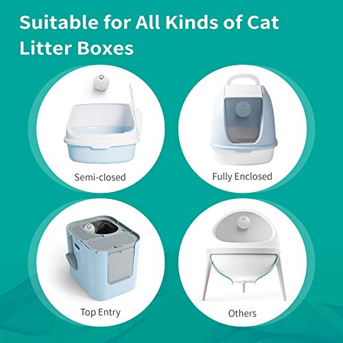 uahpet Cat Litter Deodorizer Litter Box Odor Eliminator 99.9% Dust-Free for All Kinds of Cat Litter Box Bathroom Wardrobe Kitchen and Small Area（ 80% Deodorization /99% Deodorization)