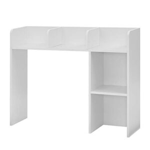 classic dorm desk bookshelf - white