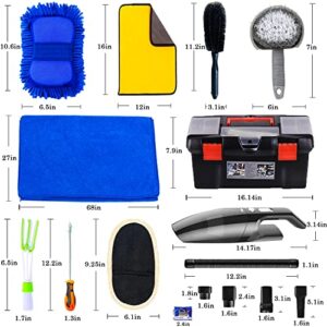 LIANXIN Car Interior Detailing Kit -High Power Handheld Vacuum, Car Cleaning Kit, with Microfiber Towels, Brush Set