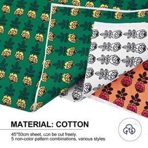 BESTOYARD Cotton Sheets Rose Bed Sheets 3pcs Cotton Fabric Bundles Squares Rose Pattern Quilting Sewing Patchwork Cloths Sheets for Sewing Patchwork Quilting Bags Bedding Checkered Sheets Bed Blanket