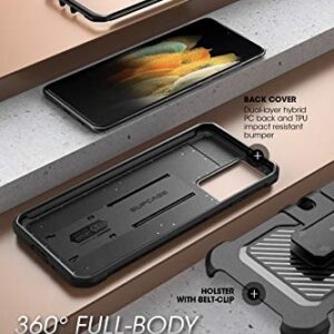 SUPCASE Unicorn Beetle Pro Series Case Designed for Samsung Galaxy S21 Ultra 5G (2021 Release), Full-Body Dual Layer Rugged Holster & Kickstand Case Without Built-in Screen Protector (Black)