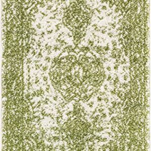 Rugs.com Dover Collection Rug – 2' x 3' Green Low-Pile Rug Perfect for Entryways, Kitchens, Breakfast Nooks, Accent Pieces