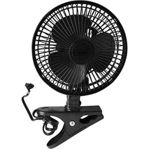 joey'z 6 inch - 2 speed - adjustable tilt, whisper quiet operation clip-on-fan - black