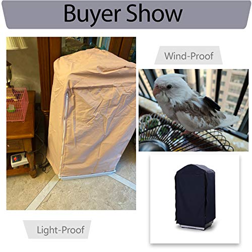 Bonaweite Birdcage Cover Parrot Cage Cover Shade Pet Universal Blackout Windproof Light-Proof Sleep Reduces Distractions Night Accessories Cloth Without Cage