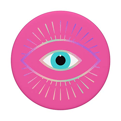 Rainbow Evil Eye Pink PopSockets Swappable PopGrip