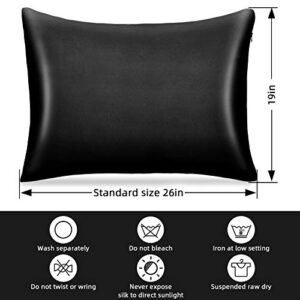 pendali Satin Bed Pillowcase, Both Side Silky Soft Satin Pillowcases for Hair and Skin, Bed Pillow Covers with Hidden Zipper, Standard Size, Pack of 1 Piece