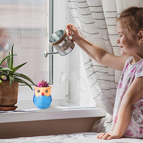 6 Sets DIY Ceramic Owl Succulent Pots Figurines Paint Craft Kit Unpainted Ceramic Bisque Paintable Owl Ceramic Flowerpots with Drainage Hole Ready to Paint for Kids Classroom Craft Project Acticity