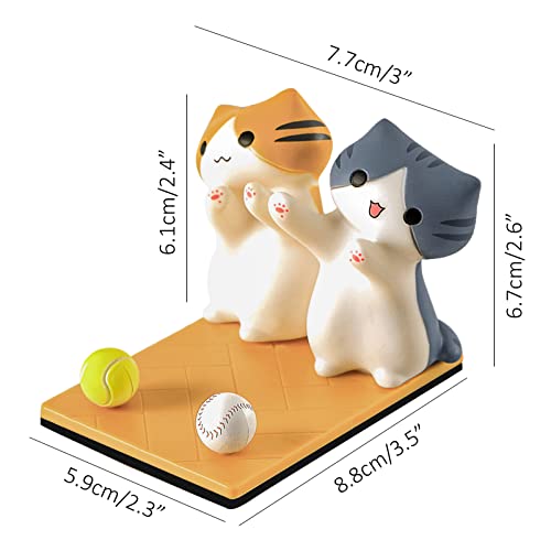 Auhafaly Cute Cat Smartphone Stand Phone Holder Cartoon Animal Japanese Anime (Pumpkin and Gabriel)