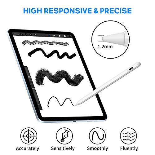 Stylus Pens for Touch Screens, NTHJOYS Active Stylus Pen for iOS/Android with Magnetic Design Fine Point Stylist Pencil Compatible with Apple iPad/Pro/Air/Mini/iPhone/Tablets Writing & Drawing