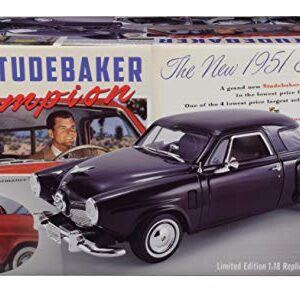 1951 Studebaker Champion Black Cherry Limited Edition to 500 Pieces Worldwide 1/18 Diecast Model Car by Acme A1809201