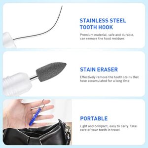 2pcs Portable Oral Dental Tooth Hook Hygeine Cleaning Molars Tool Teeth Stains Remover Plaque Remover