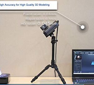 New EinScan Pro HD 3D Scanner with Turntable, Tripod, Color Pack, 0.2mm Resolution, 0.04mm Accuracy- Ultimate for Reverse Engineering, 3D Modeling, Art, Design, Manufacturing, Healthcare