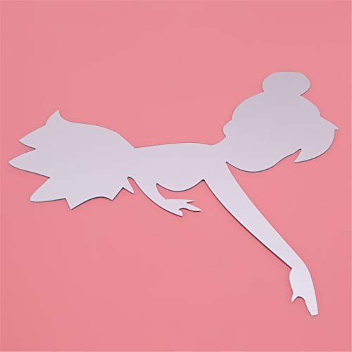 Winwinfly Wall Decals Stickers Acrylic Wall Stickers Cute Little Fairy Stars,3D Mirror Modern DIY Wall Stickers for Kids Room Bedroom Kindergarten