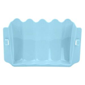 Rabbit Grass Feeder Pet Hay Bowl Dish Rack Holder Hay Feeder for Rabbit Rat Chinchilla Hamster Guinea Pig (Blue)