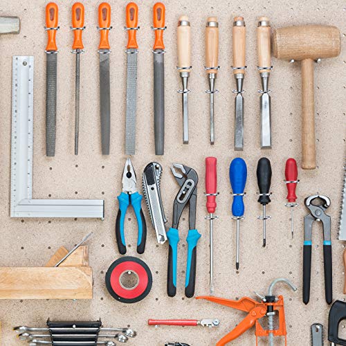 12 Pieces Screwdriver Organizer Tool Holders Multi-Tool Holder Double-Ring Tool Holders Pegboard Accessories Household Tools Organizer Racks Storage System Hand Tools for Kitchen, Garage, Workbench