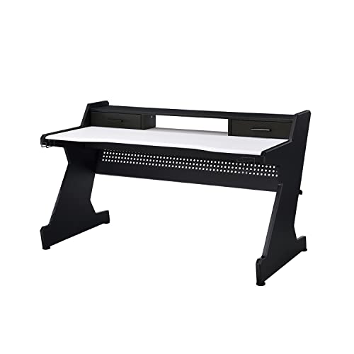 Acme Furniture Bigga Gaming Table, Black & White Finish