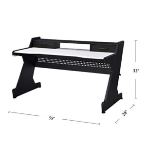 Acme Furniture Bigga Gaming Table, Black & White Finish