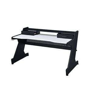 Acme Furniture Bigga Gaming Table, Black & White Finish