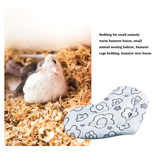 Hamster Mouse Winter Warm Pad - Mini Pet Bed Pads for Small Animals, Hedgehog / Guinea Pig / Dwarf Bunny / Rabbit's Warmer House Cotton Nest, Heart Shape (Pink)