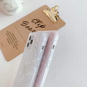 YTanazing Square iPhone 11 Glitter Case for Women,Opal Marble Pattern Cute Luxury Sparkle Design Case Protective Case Cover for iPhone 11-6.1 inch