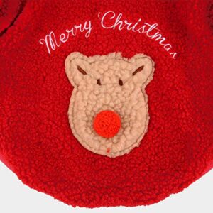 Zunea Small Dog Clothes Christmas Winter Warm Sweater Coat Soft Fleece Puppy Jacket Jumper Xmas Costume Outfits New Year Pet Chihuahua Cat Apparel for Dogs Boys Girls Red S