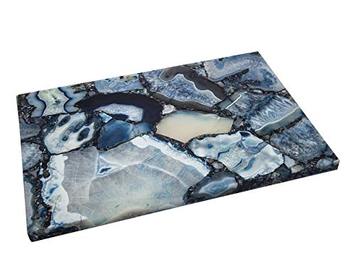 Blue Agate Challah Board Platter Tray by Godinger