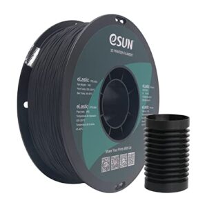 esun flexible tpe filament 1.75mm, tpe-83a 3d printer filament, 1kg spool 3d printing filament for 3d printers, black