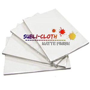 Subli-Cloth Matte Finish Cotton Sublimation Dark & Light Cloth Fabric Sheet Pack 20 Units 21cm x 29cm