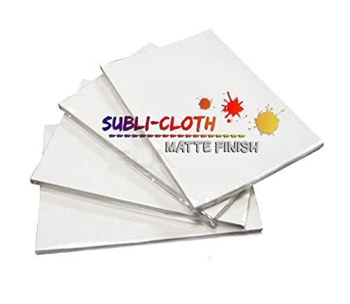 Subli-Cloth Matte Finish Cotton Sublimation Dark & Light Cloth Fabric Sheet Pack 20 Units 21cm x 29cm