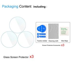 Suoman 3-Pack for Michael Kors Women's MKGO Gen 5E 43mm Screen Protector Tempered Glass for MK MKGO Gen 5E 43mm [2.5D 9H Hardness] [Anti-Scratch]