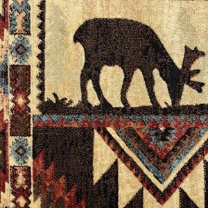 Home Dynamix Buffalo Southwest Rustic Area Rug, Brown/Red, 7'10"x10'5", Rectangular