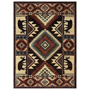 Home Dynamix Buffalo Southwest Rustic Area Rug, Brown/Red, 7'10"x10'5", Rectangular