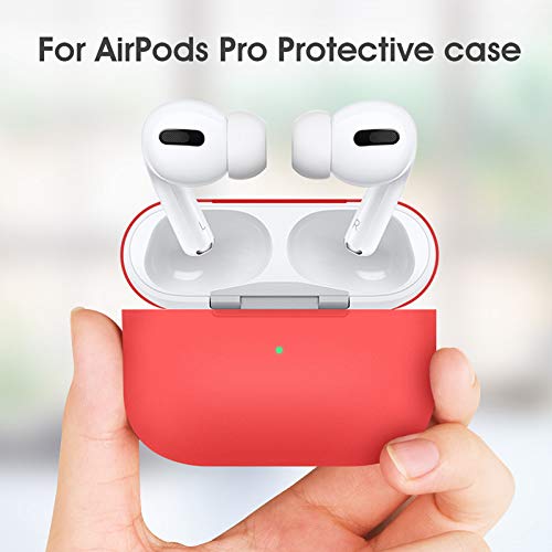 Compatible with Airpod Pro Cases, Silicone Protective Cover for Airpod Pro Case-Green (Lavender Grey)