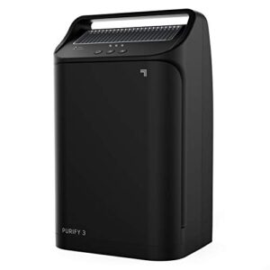 sharper image purify 3 air cleaner with true hepa filtration, night light, for home, office, bedroom