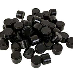 Non-Stick Silicone Wax Containers 150PCS 2ML Multi Use Storage Jars Cream Emulsion Bottles (All Black)