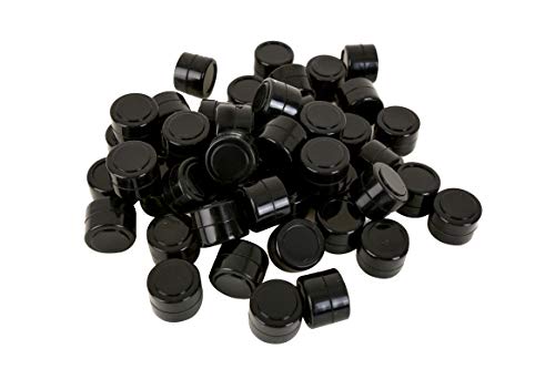 Non-Stick Silicone Wax Containers 150PCS 2ML Multi Use Storage Jars Cream Emulsion Bottles (All Black)